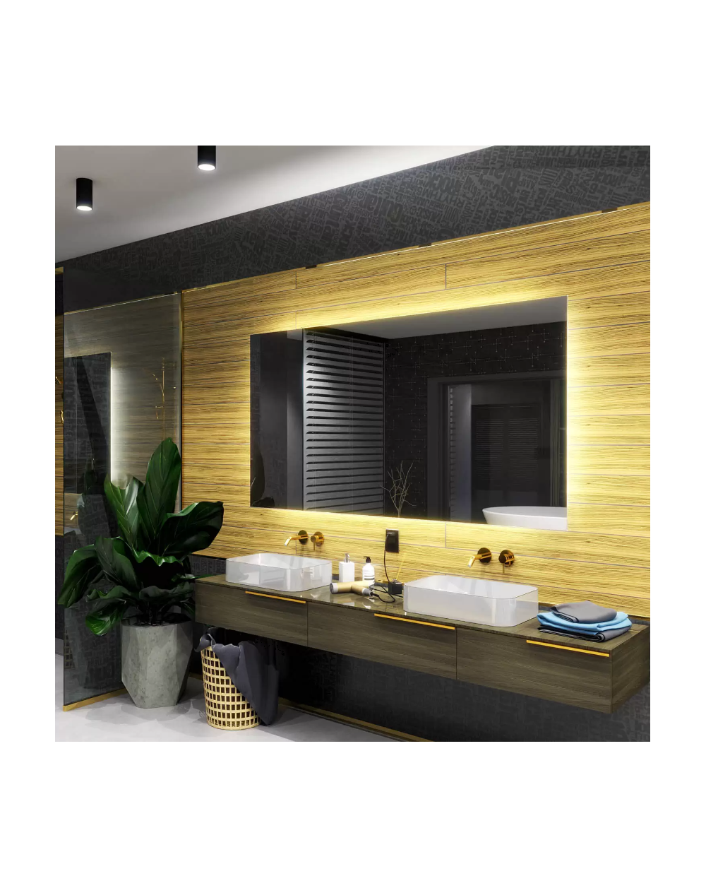 Alasta Dubai veidrodis su LED apšvietimu | Keturkampiai veidrodžiai